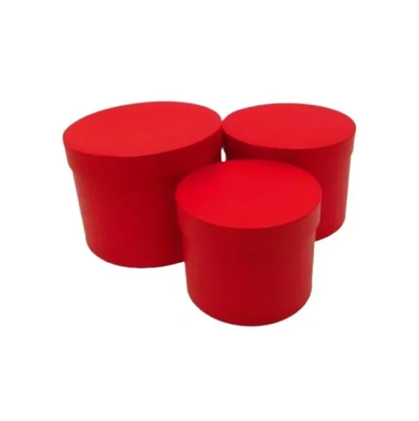 Buy Set Of 3 Hat Boxes Light Red | Balloons4u